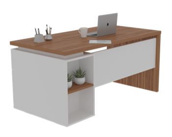 SHAHEEN Series Desk With Fixed Drawer unit – Badael Tech