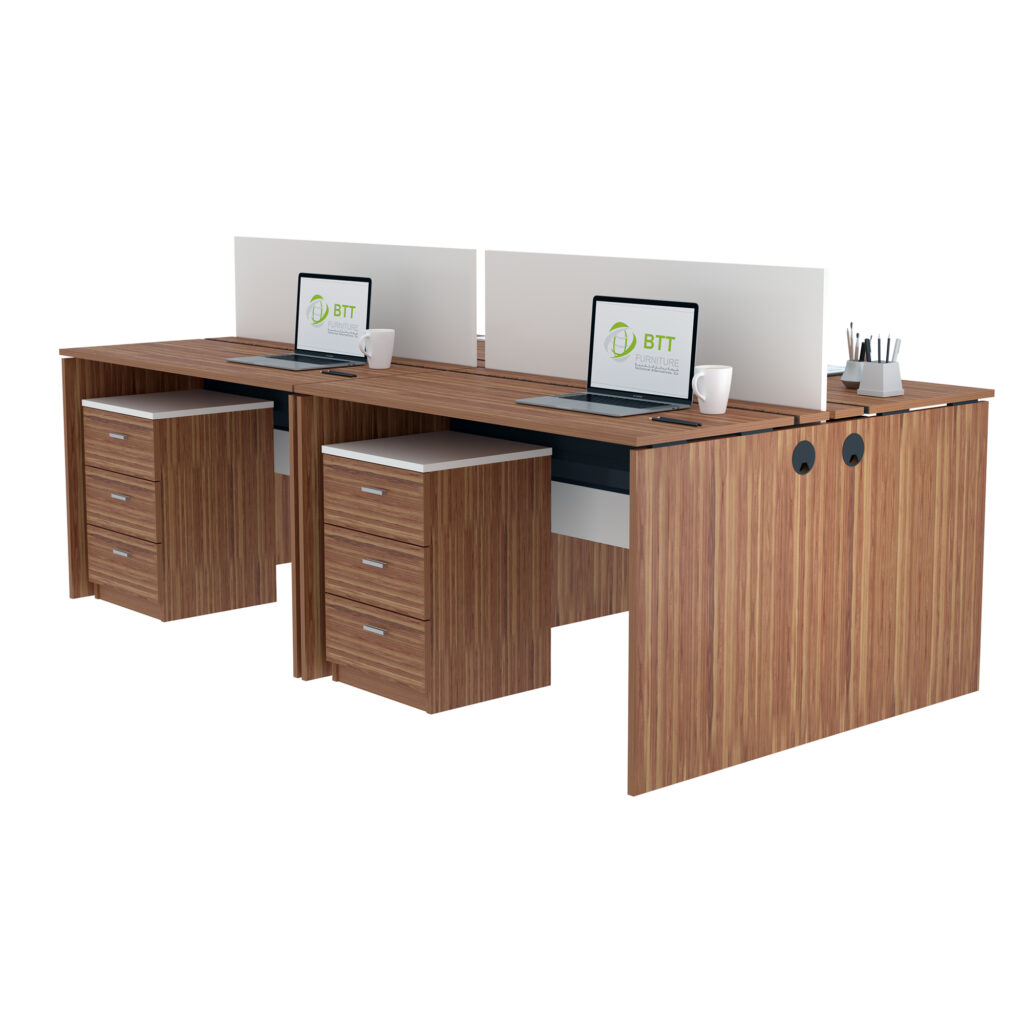 SHAHEEN Series Desk With Fixed Drawer unit – Badael Tech